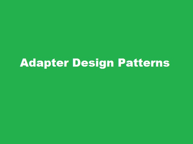 Javatonline Adapter Design Patterns