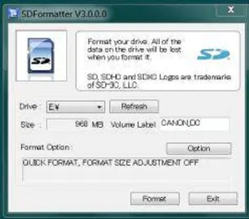 Best way to format a SD memory card