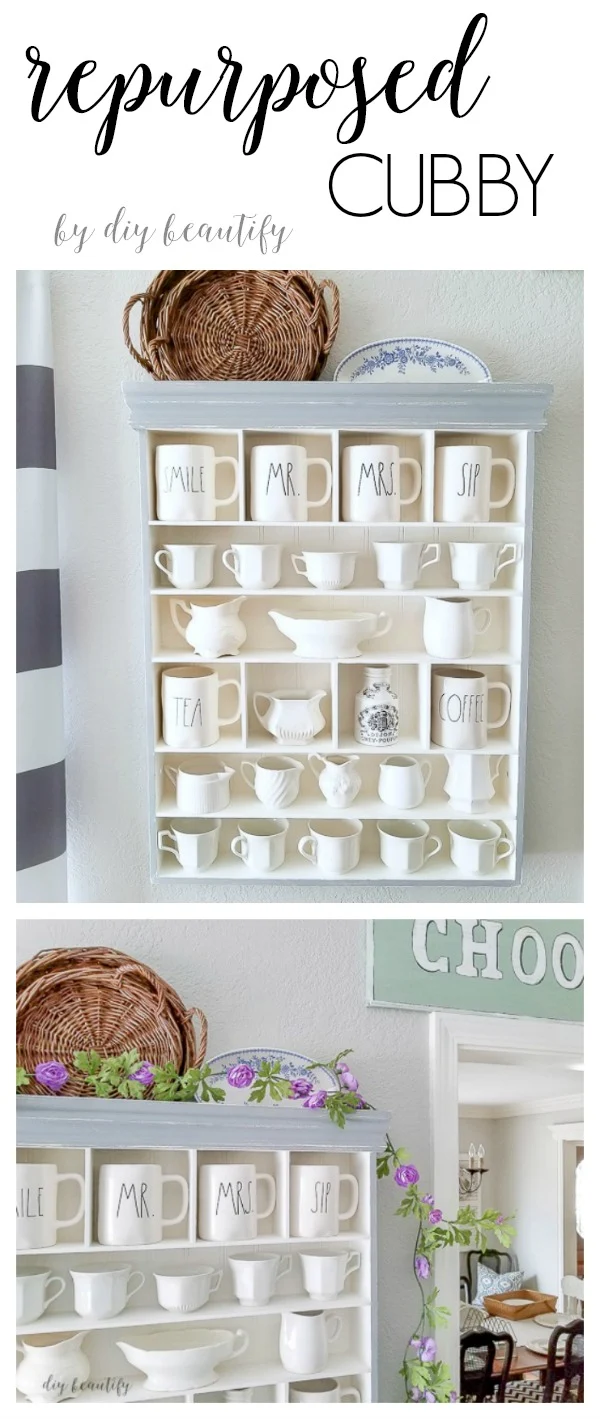 Repurposed Craft Cubby for Kitchen Display - DIY Beautify - Creating ...