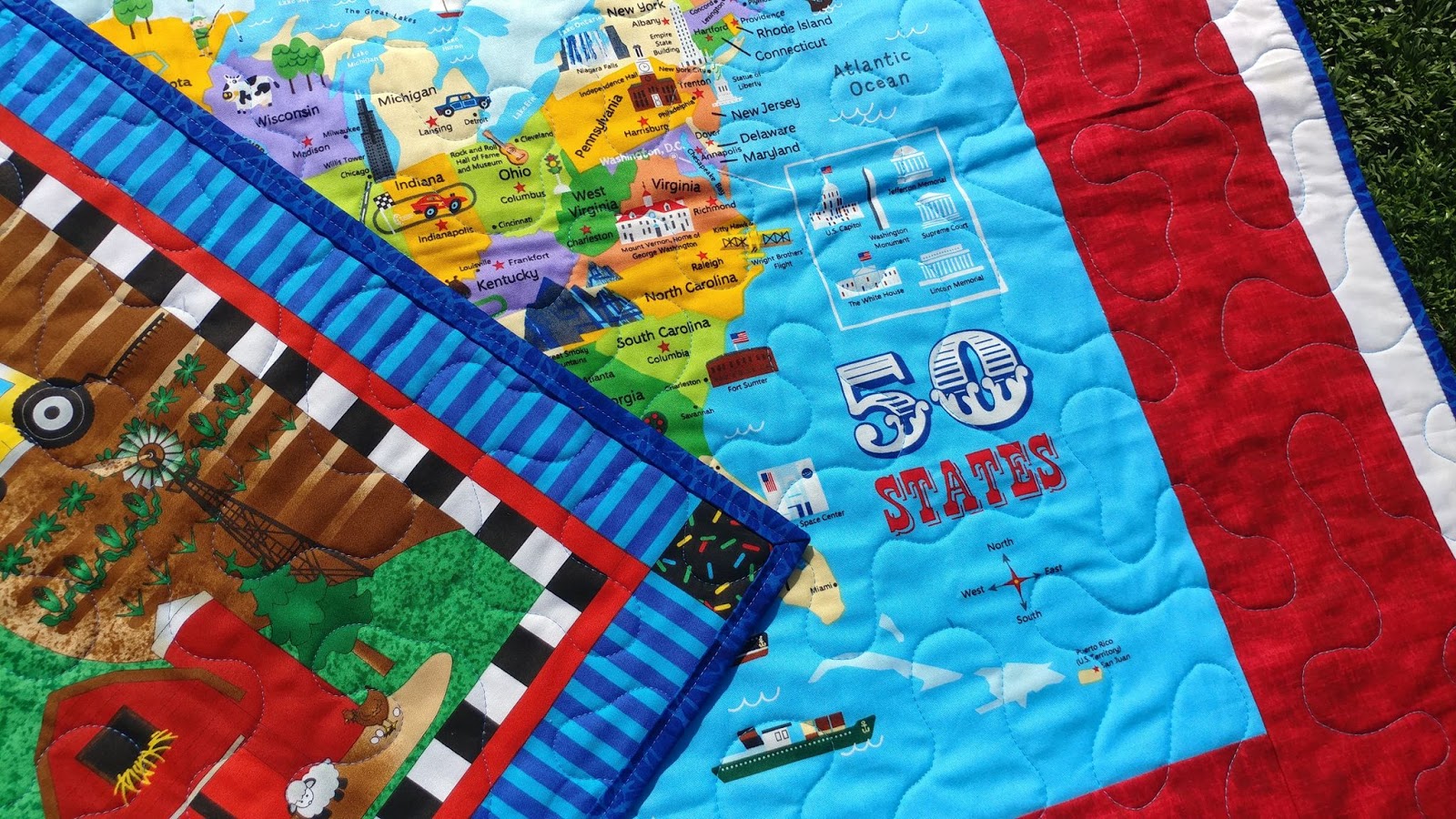 Slice of Pi Quilts: USA Map Quilt Surprise