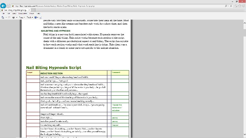 Free Hypnotherapy Scripts