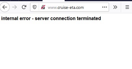 internal error - server connection terminated