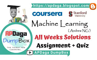 Coursera: Machine Learning - All weeks solutions [Assignment + Quiz] - Andrew NG