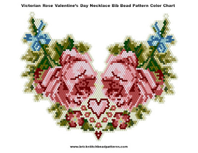Brick Stitch Bead Patterns Journal: Free Victorian Rose Valentine's Day ...