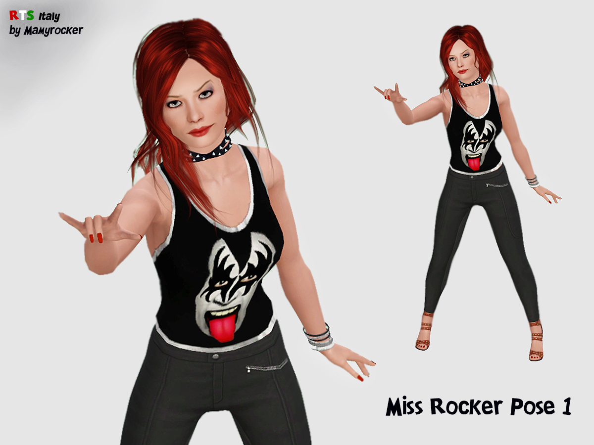 Rock The Sims Italy \m/: MISS ROCKER POSES (My first!)