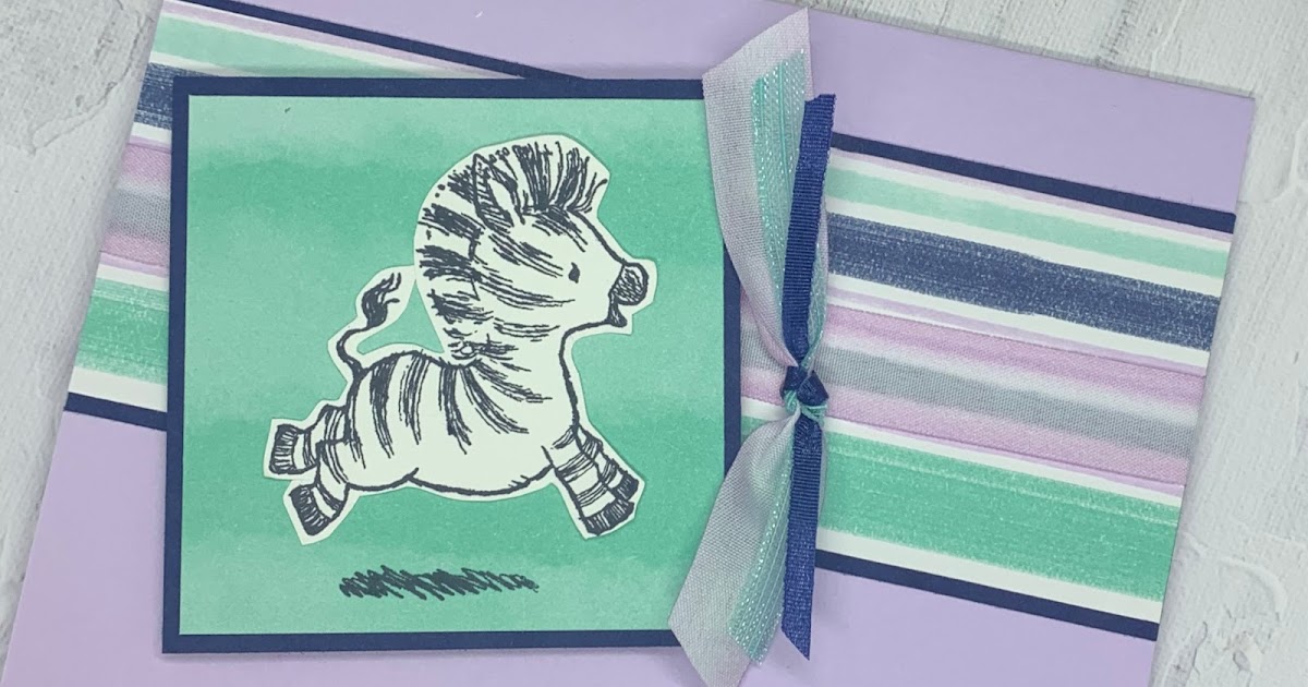 Zany Zebras Purple Posey Card