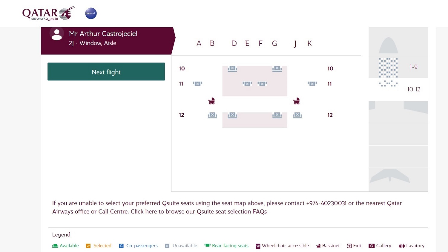 Review: Qatar Airways A351 Qsuite, Singapore-Doha