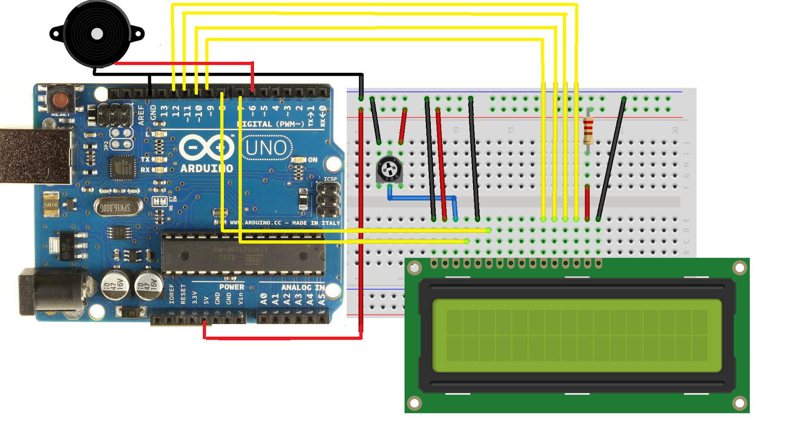 Arduino Gas leakage sensor with LCD display ~ Simple Projects