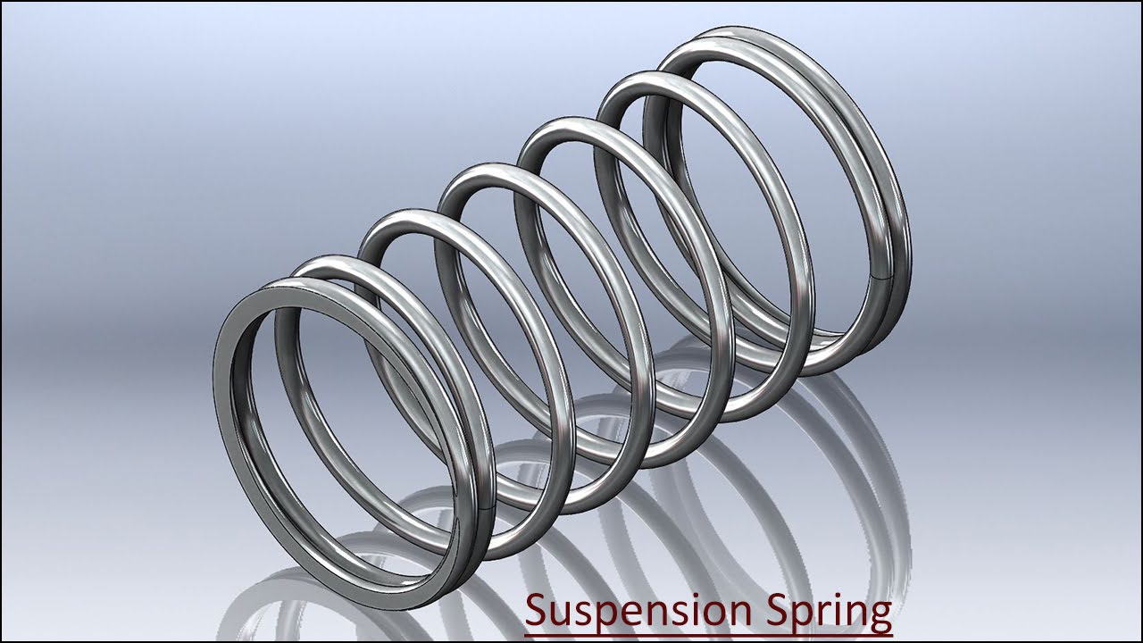 3D Solid Modelling Videos: Suspension Spring (SolidWorks 2017 Tutorial)