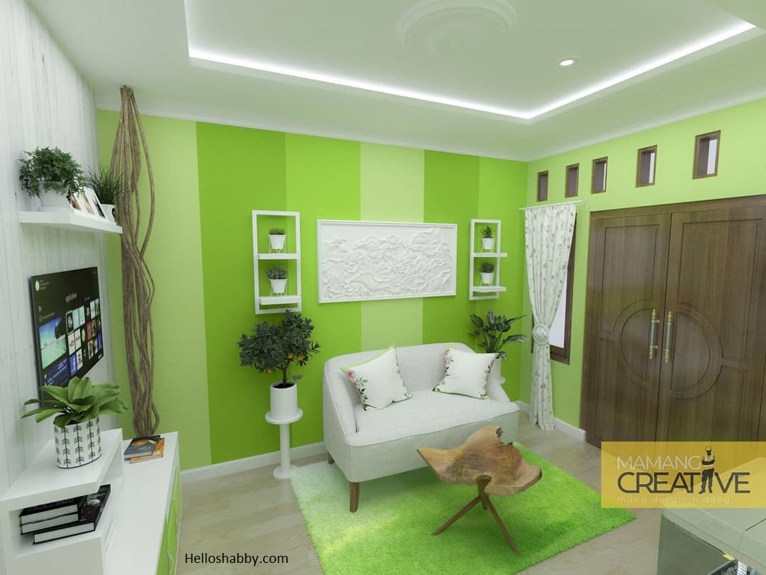 Green Color Home Interior Design For A Small Space ~ HelloShabby.com ...