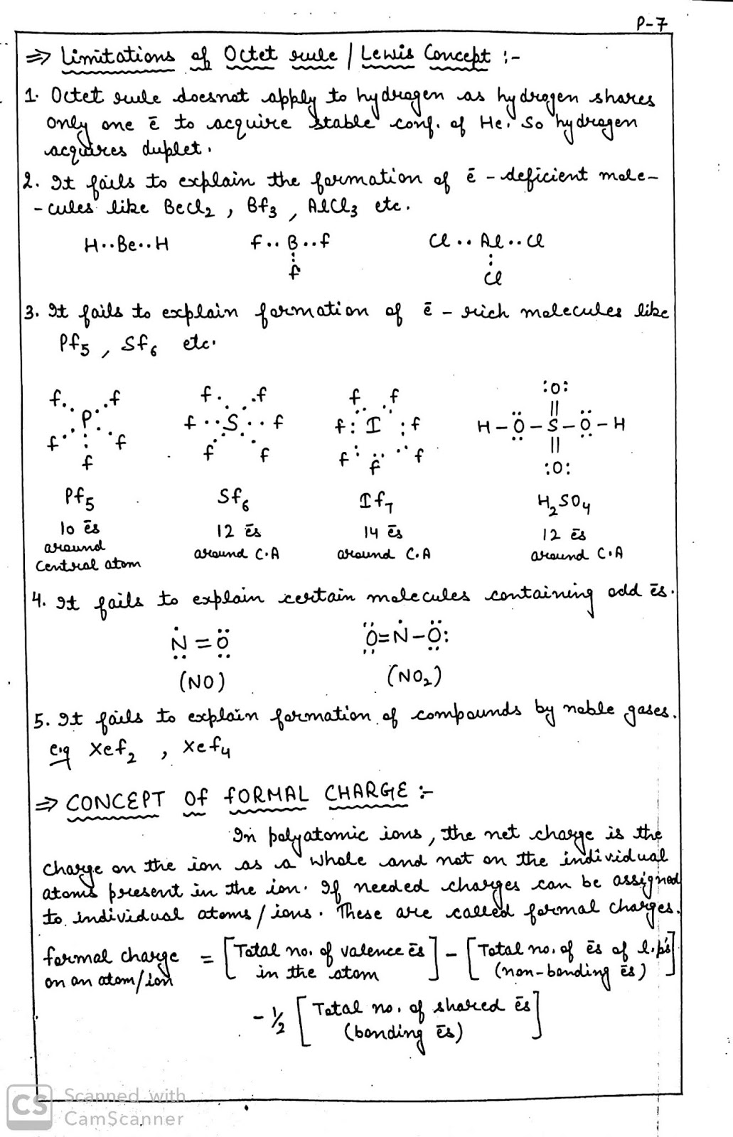Chemical Bonding and Molecular Structure Handwritten Notes for 11th ...
