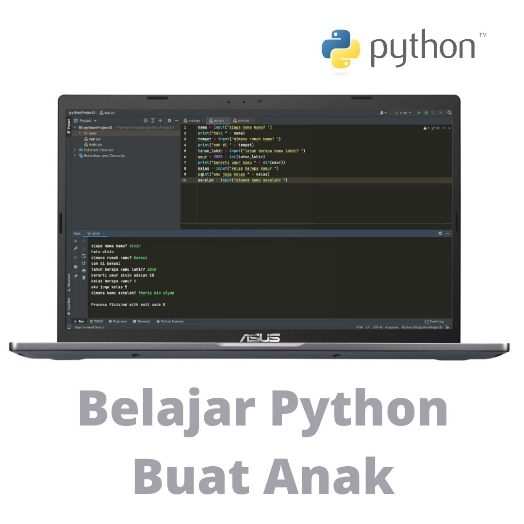Belajar Python Menyenangkan Buat Anak Dengan ASUS VivoBook 14-A416