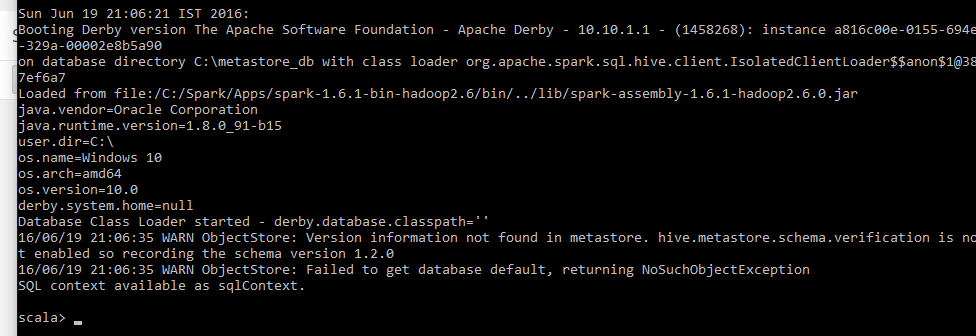 Spark Errors Messages Spark Shell 10 Error Not Found Value Sqlcontext On Windows 1683