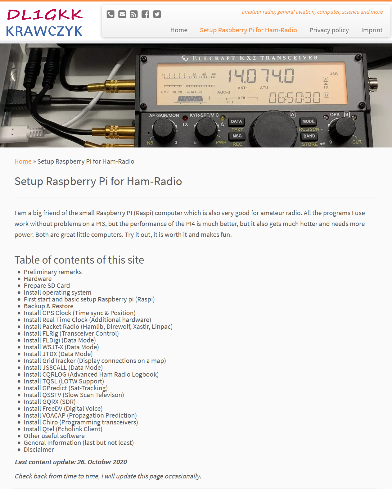 Mal's Blog - VK8MT : Raspberry Pi for Ham-Radio - Setup