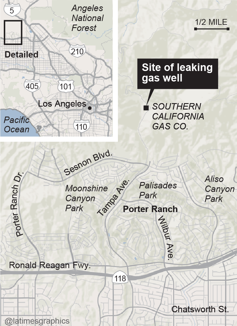 reportages: CALIFORNIA, gigantesca perdita sotterranea di gas, stato di ...