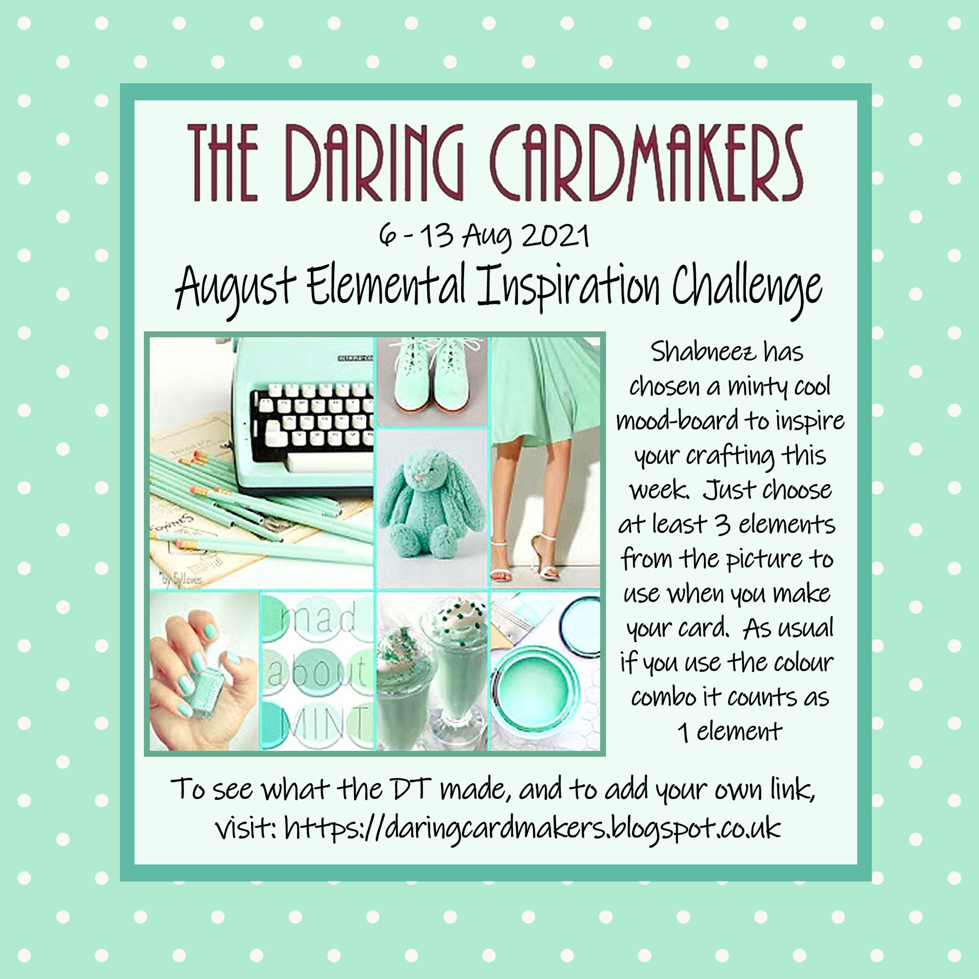 Daring Cardmakers: August Elemental Inspiration Challenge