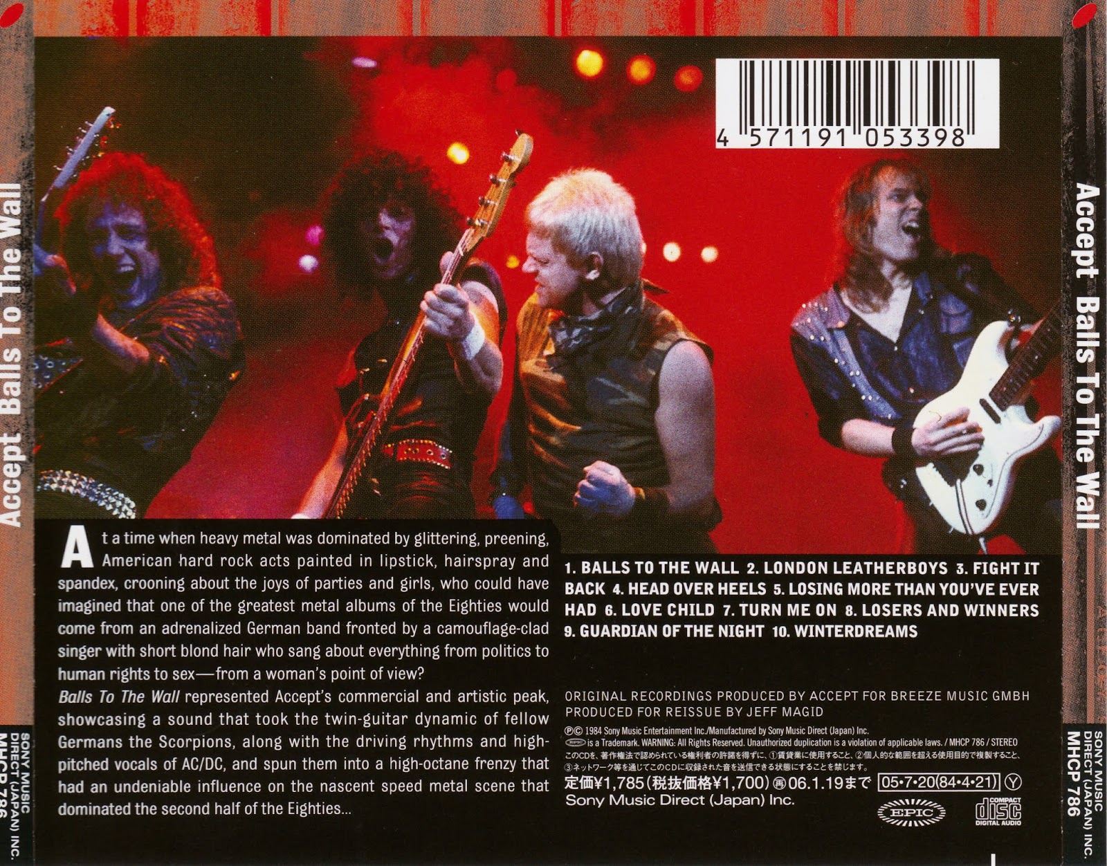 Classic Rock Covers Database: Accept - Balls to the Wall (1983)