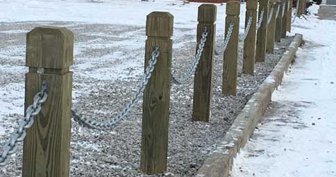 Petty Farms: Chain Stanchion and Guard Rail