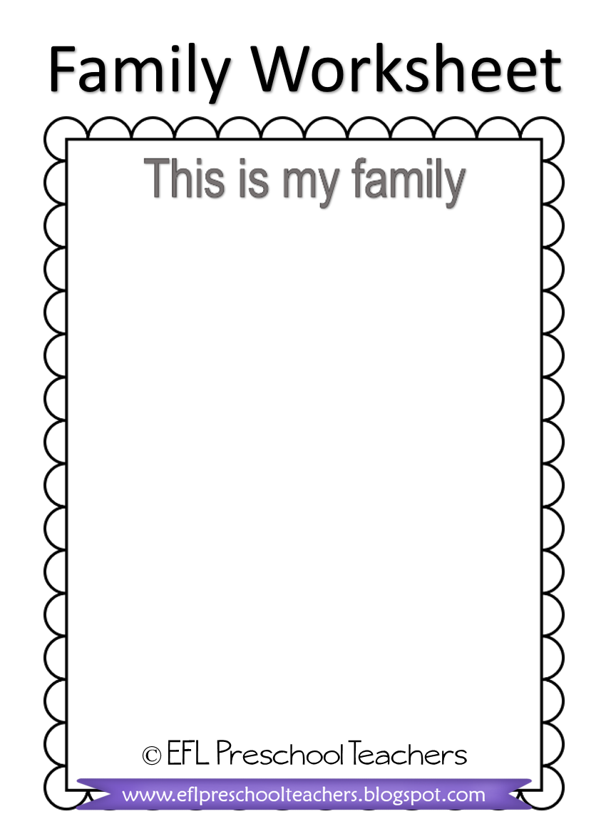 ESL/EFL Preschool Teachers: Family Theme Flashcards for Kindergarten ELL