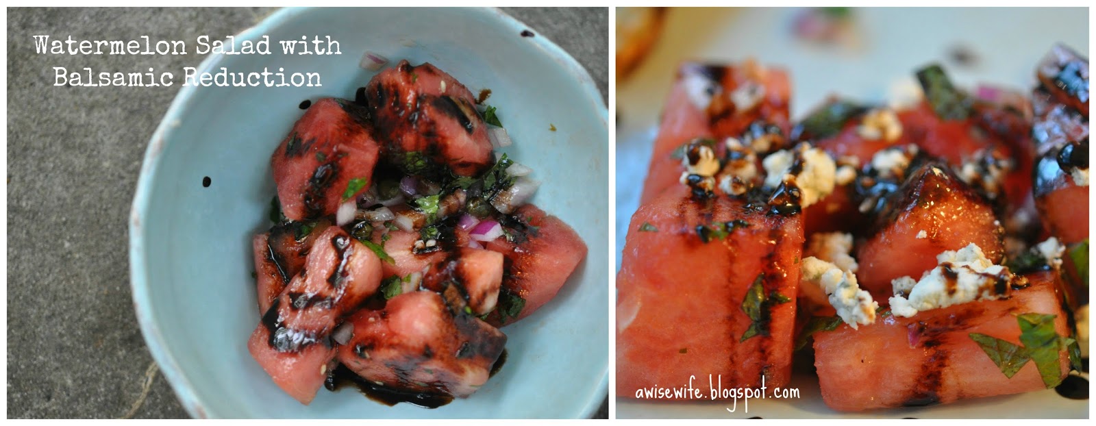 Life of a Wise Wife : Watermelon Salad with Balsamic Reduction