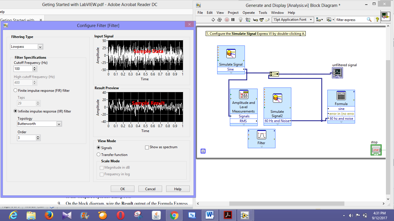 medical instrumentation: CHAPTER 3: MODIFYING A VI CREATED FROM A TEMPLATE