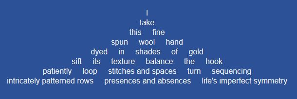 Intersections -- Poetry with Mathematics: Another Fibonacci poem