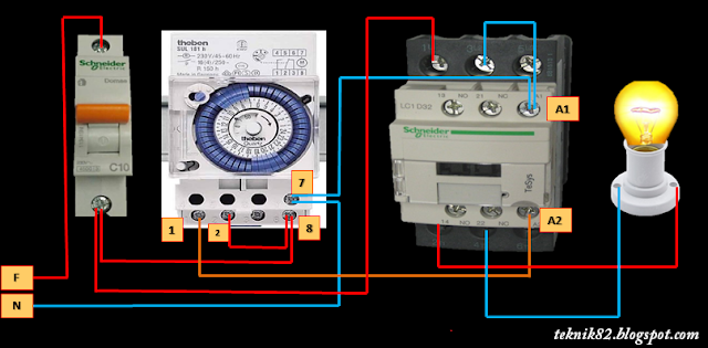 Cara Membuat Lampu Nyala Otomatis / Setting Timer merk Theben
