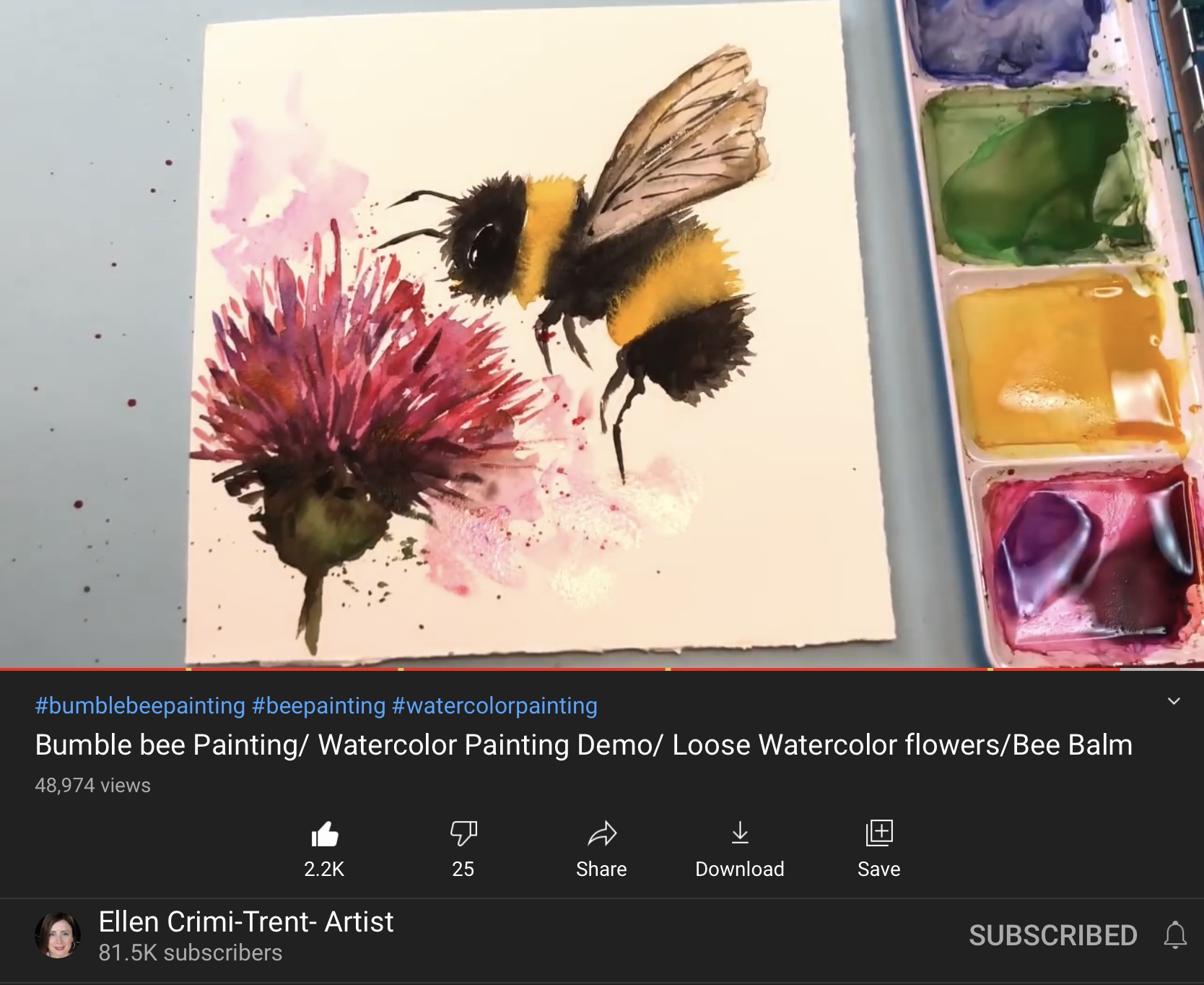 YOUTUBE TUTORIALS FOR BEGINNER WATERCOLOR PAINTERS