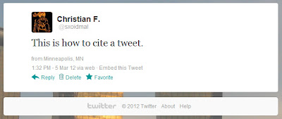 Postalatry: How to Cite a Tweet—Seriously