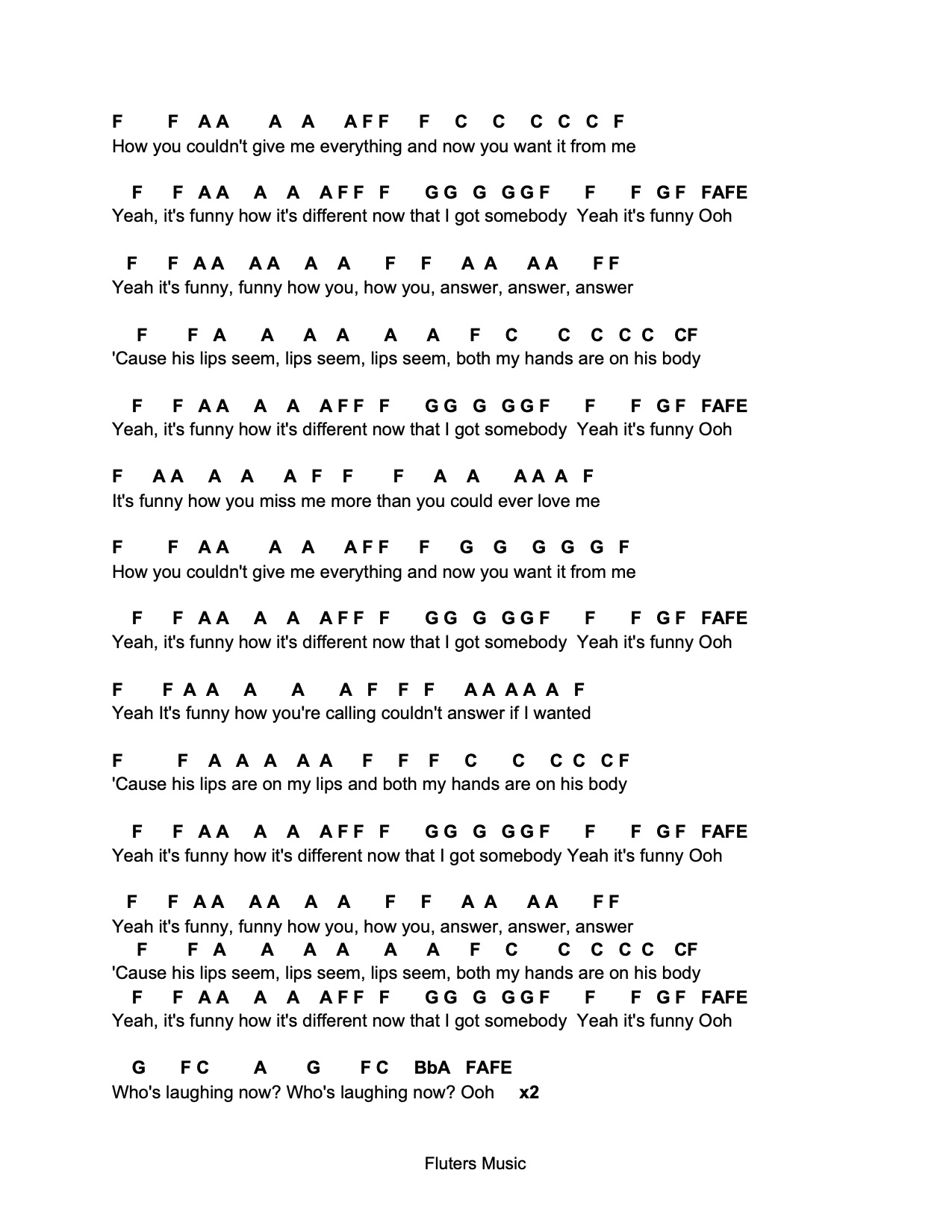 Flute Sheet Music: Funny