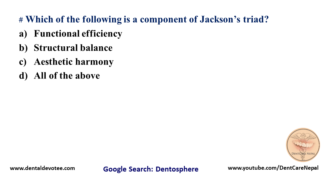 Dentosphere : World of Dentistry: Jackson's Triad in Orthodontics
