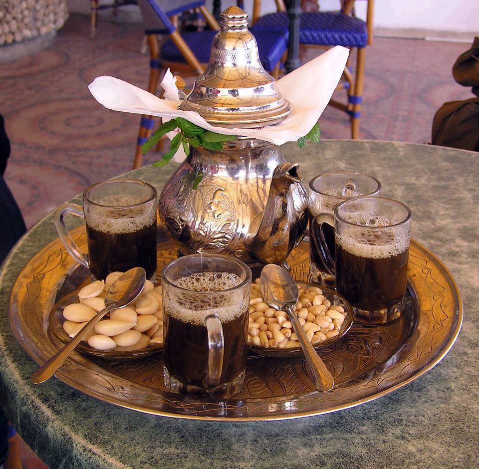 Photos of Tunisia: Mint Tea with Almonds and Pine Nuts Garnish