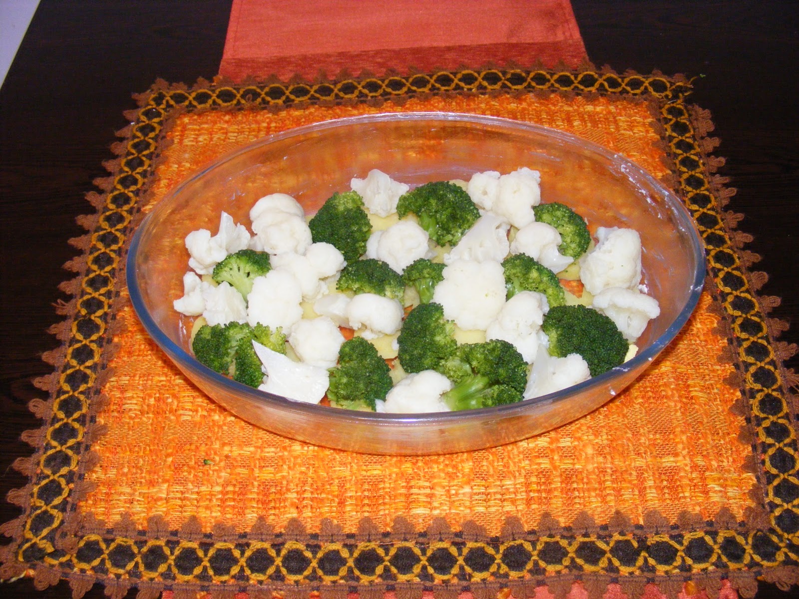 Deea's small kitchen: Gratin de broccoli si conopida