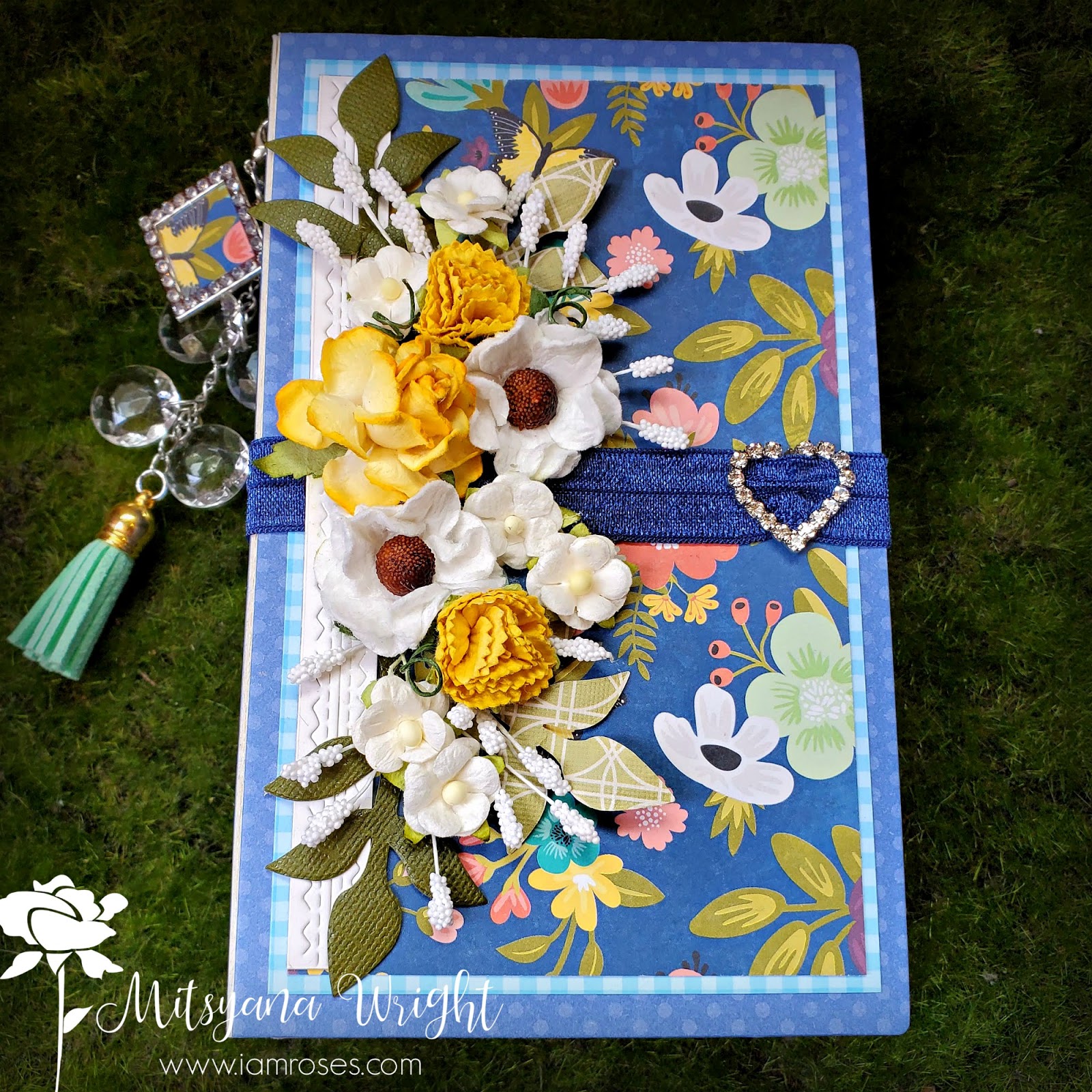 Up On Tippy Toes: Handmade Floral Pocket Notebook