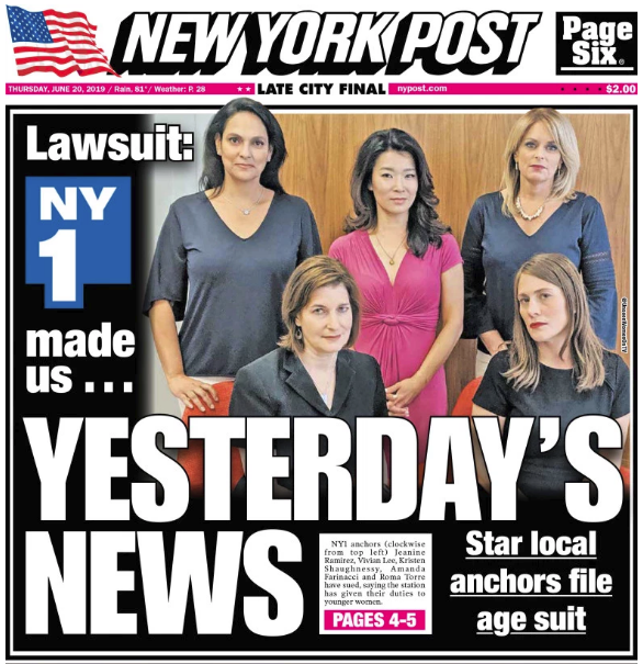 Media Confidential: 5 NY1 Anchors Sue for Age and Gender Discrimination