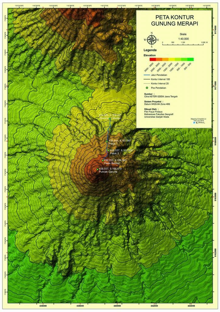 Lentera Merah: Peta TopoGrafi 3D untuk Pendaki Gunung | Edisi 1