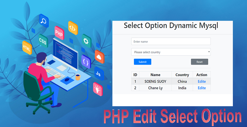 Edit Select Option Dynamic Using PHP Mysql