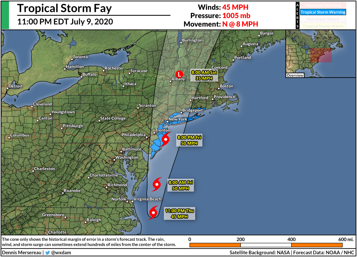 Here's The Latest On Tropical Storm Fay As It Heads Toward The ...