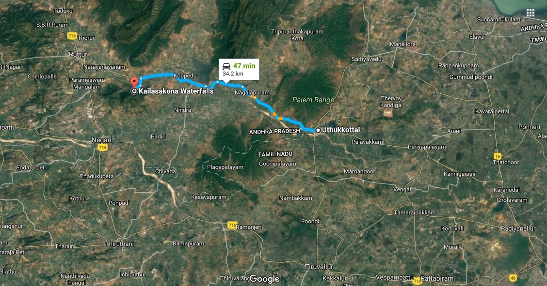 Waterfalls Near Chennai: KAILASA KONA WATERFALLS ( KONAI FALLS)