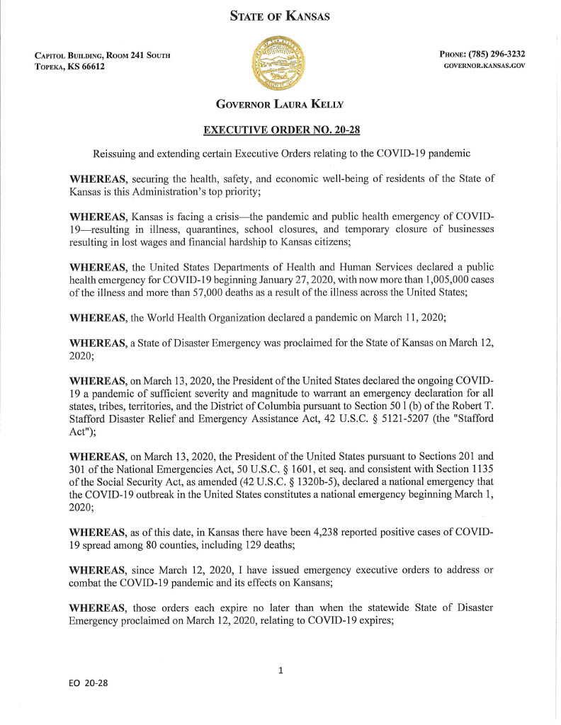 Scott County Emergency Management: 4/30/20 - Executive Order 20-28 ...