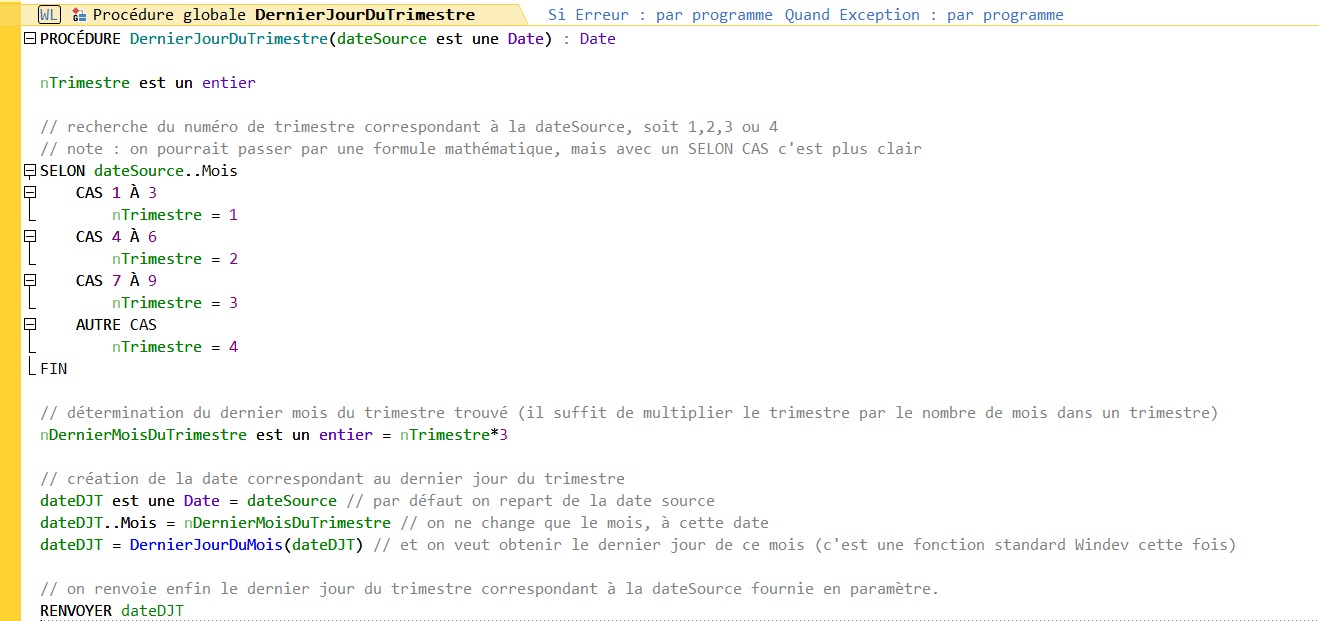 Carnet Windev: WINDEV/WEBDEV : Dernier Jour du trimestre et réduction ...