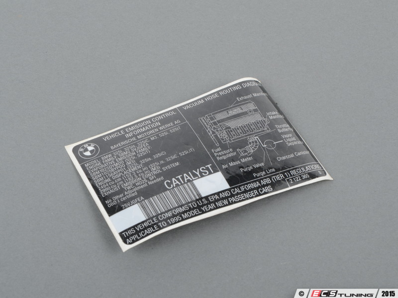 Replacement VIN (vehicle identification number) Stickers: 2018