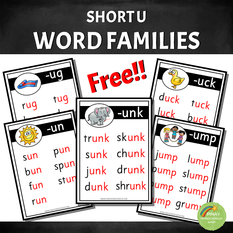 FREE Short Vowel Word Family Lists!! | The Pinay Homeschooler