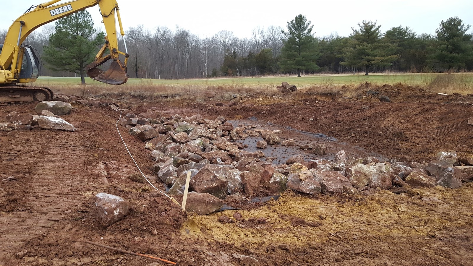 Chantilly National Golf and Grounds: SPILLWAY RIP RAP PROJECT UPDATE 2/3/17