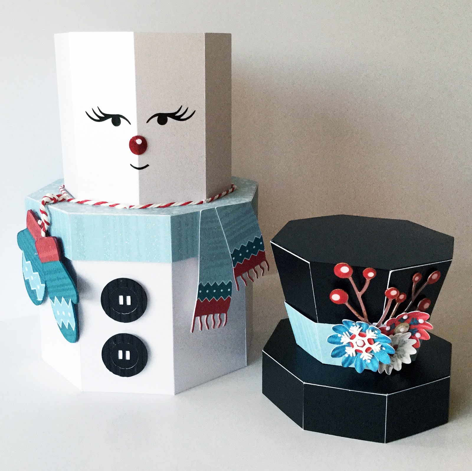Crafting Quine: Snow Lady using Simply Crafty SVGs Snowman Stacking Box Set