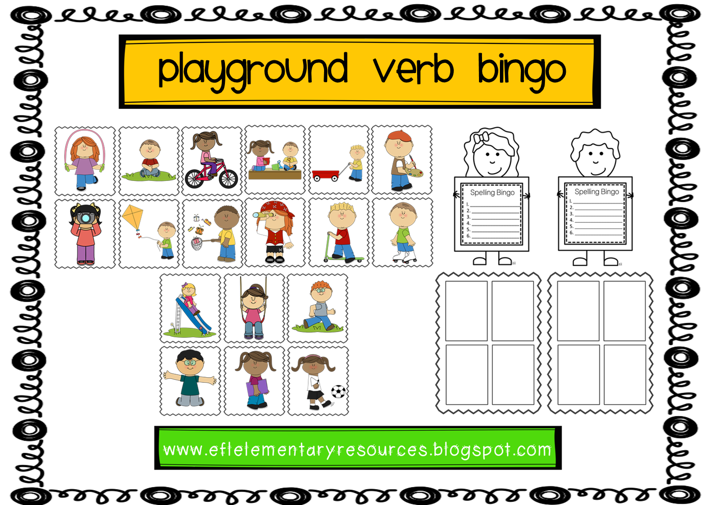 EFL Elementary Teachers Playground Recess Park Verbs efl-elementary-teachers-playground-recess-park-verbs