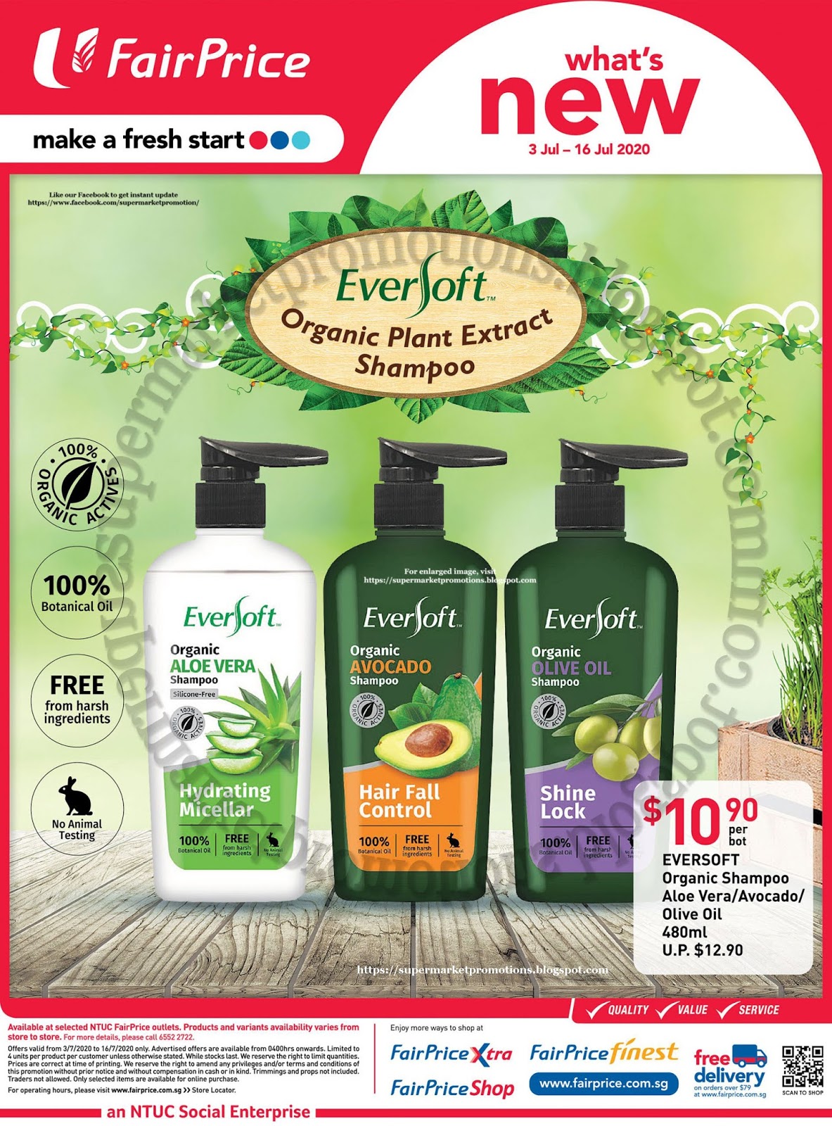 NTUC FairPrice Eversoft Shampoo Promotion 03 - 16 July 2020 ...