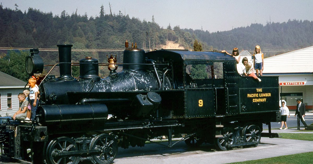 transpress nz: Pacific Lumber Company geared logging loco built by Heisler