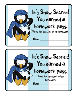 Me and My Gang: Winter homework passes freebie