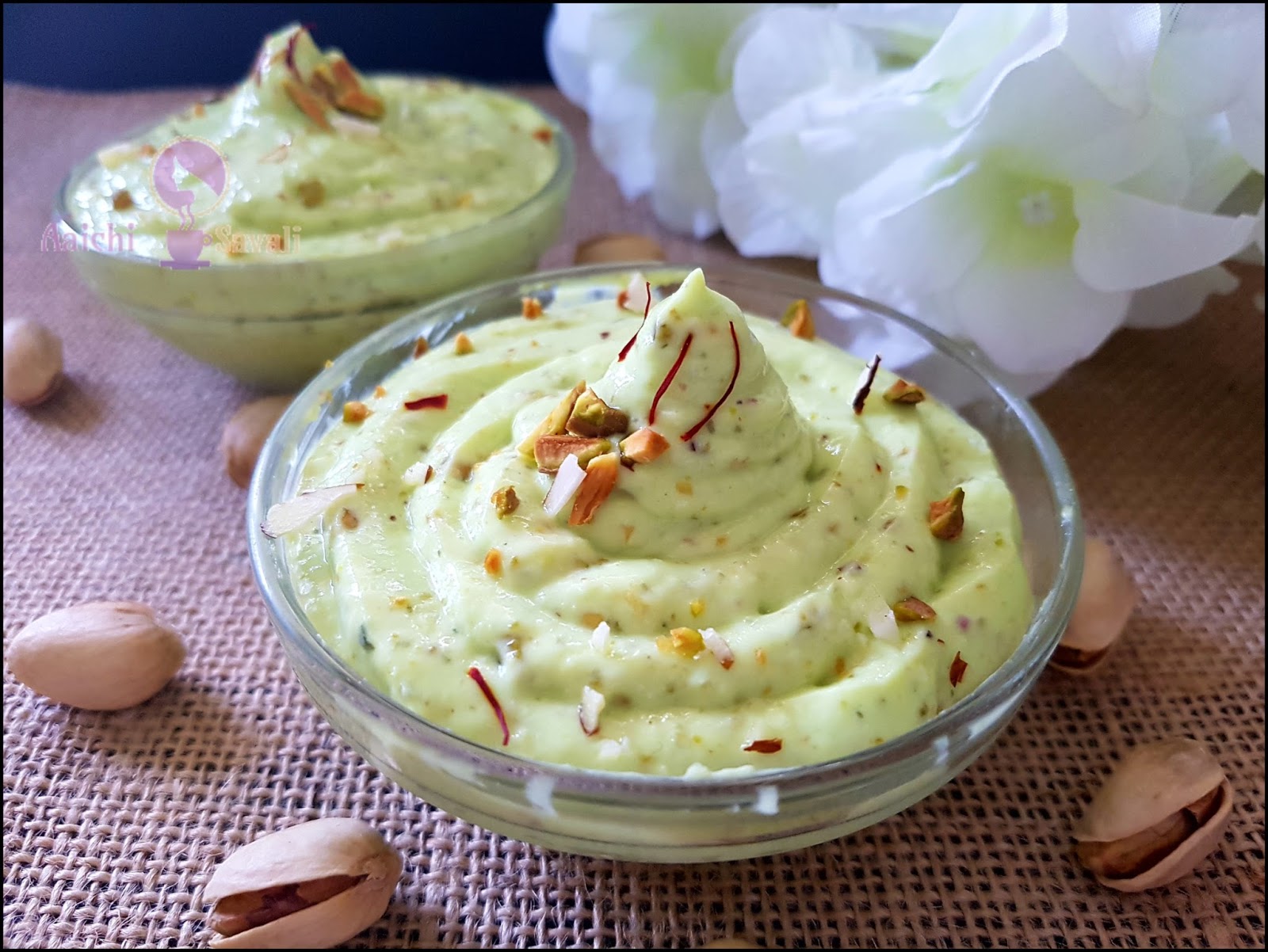 Homemade Pista-Kesar Shrikhand - Aaichi Savali